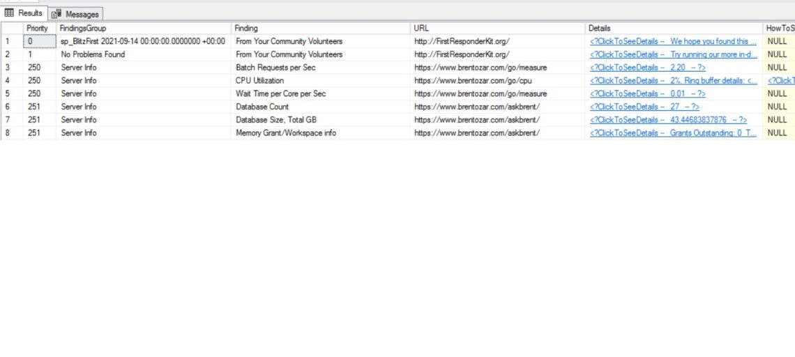 How to use Blitz Brent Ozar First Responder Kit – SQL Server Blog Forum
